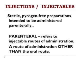 Ch. 15 sterile dosage forms | PPT