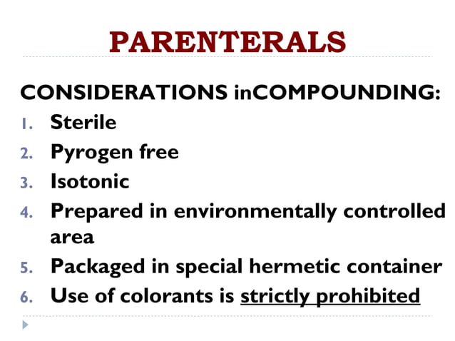Ch. 15 sterile dosage forms | PPT | Pharmaceutical Drugs | Medical Health