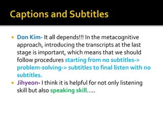 Ch.11 Listening for Multimedia Environment | PPTX