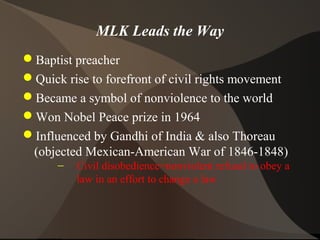 Civil Rights Leaders & Strategies | PPT