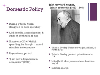 Nixon's Domestic & Foreign Policies | PPT