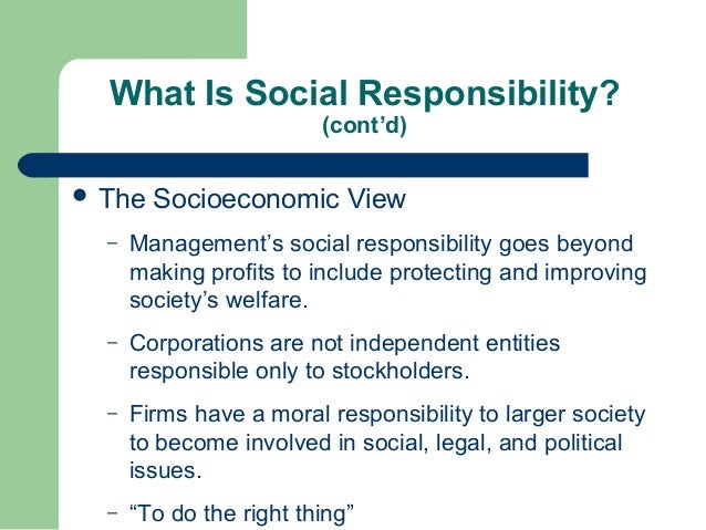 social responsibilities and managerial ethics social responsibilities and managerial ethics