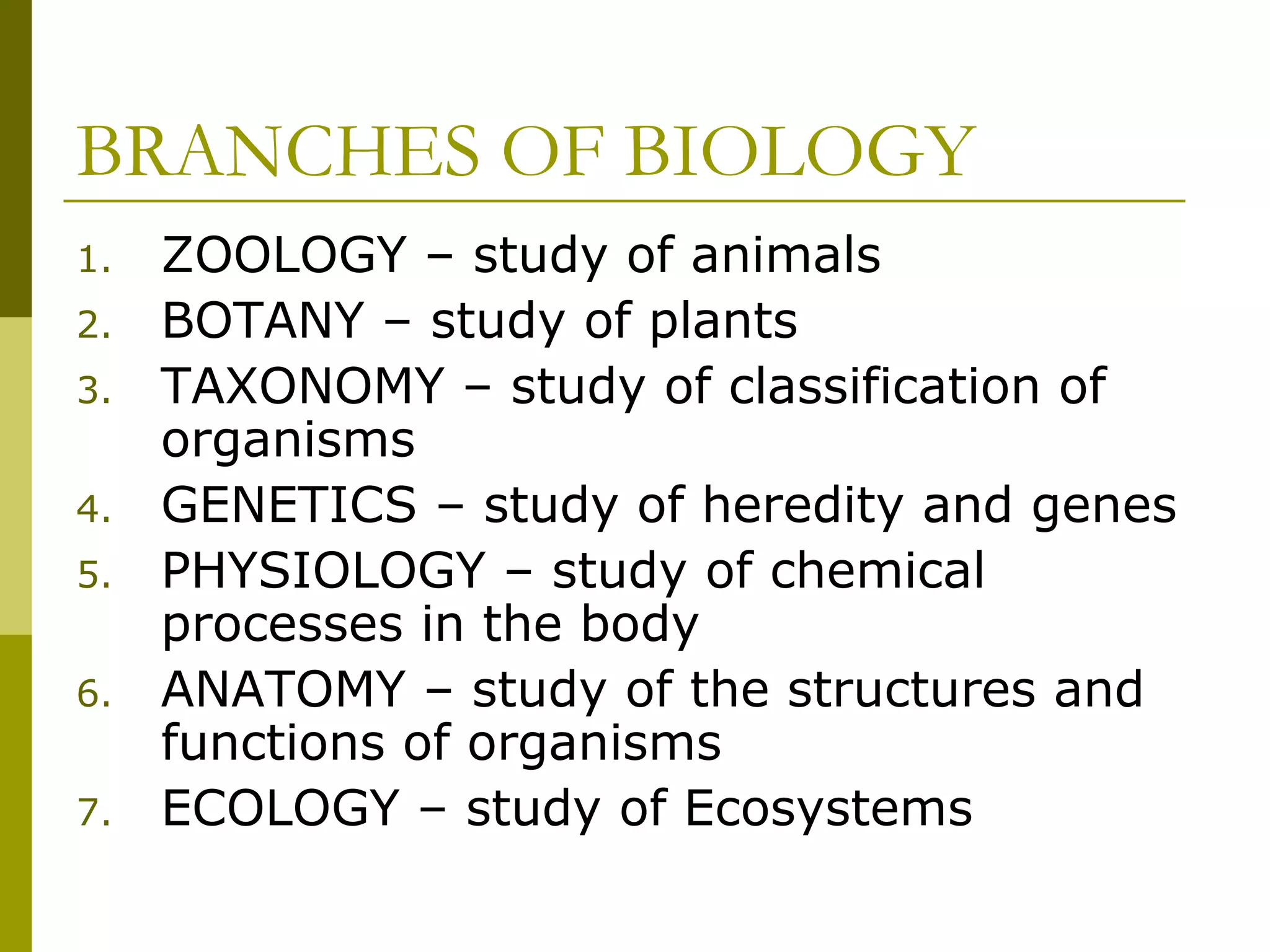 Ch. 1 Biology Notes | PPT
