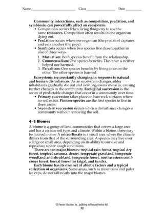 Ch. 4 Ecosystems and Communities | PDF