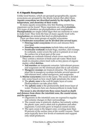 Ch. 4 Ecosystems and Communities | PDF