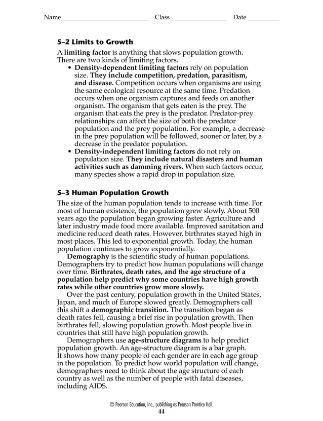 Ch. 5 Notes Population | PDF