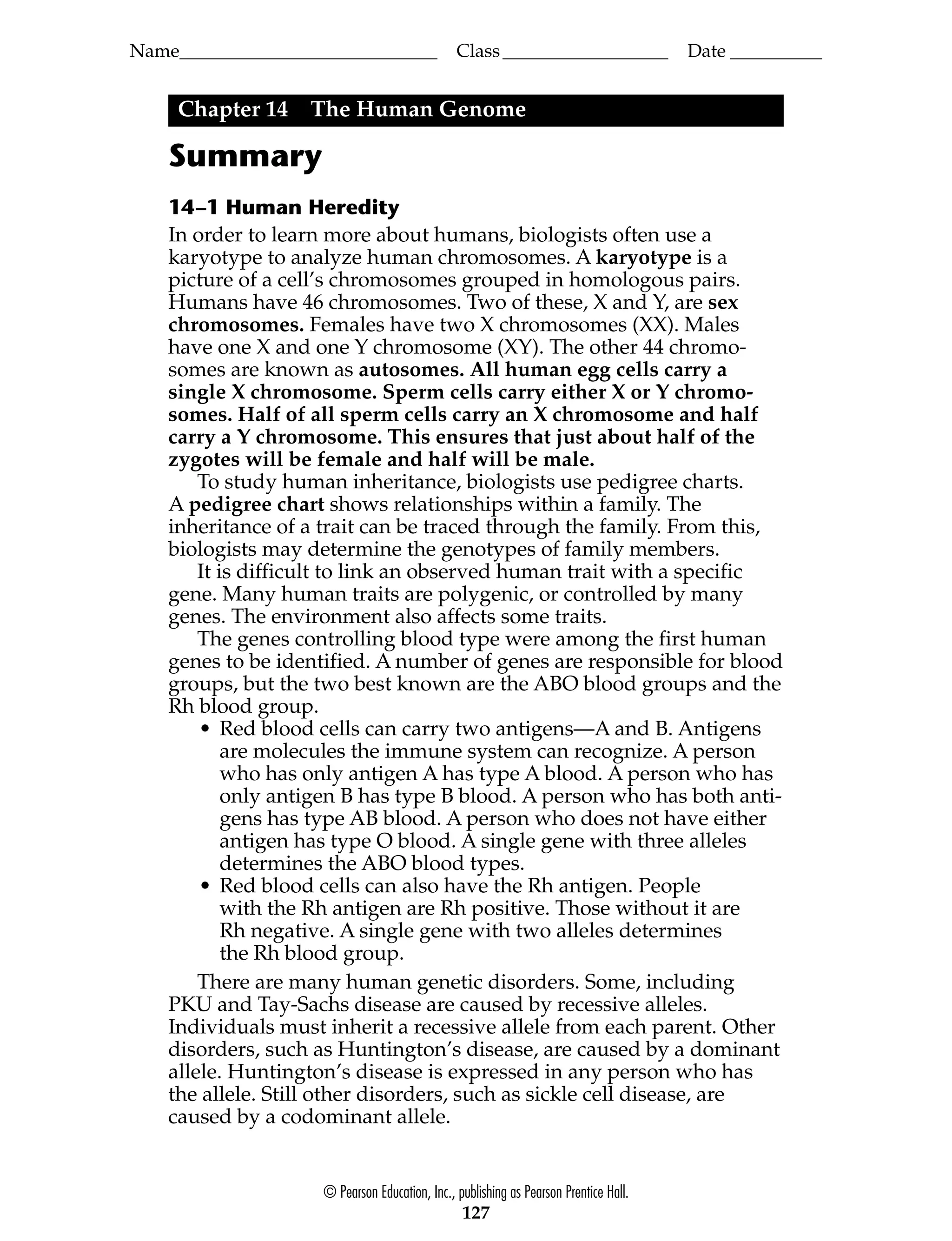 Ch. 14 Genetic Disease Notes | PDF