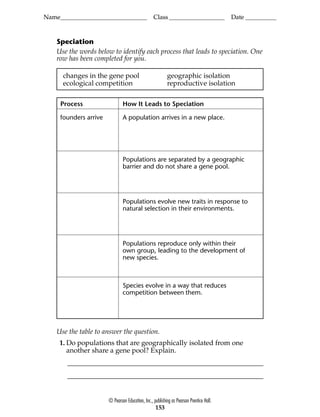 Ch. 16 Speciation WS | PDF