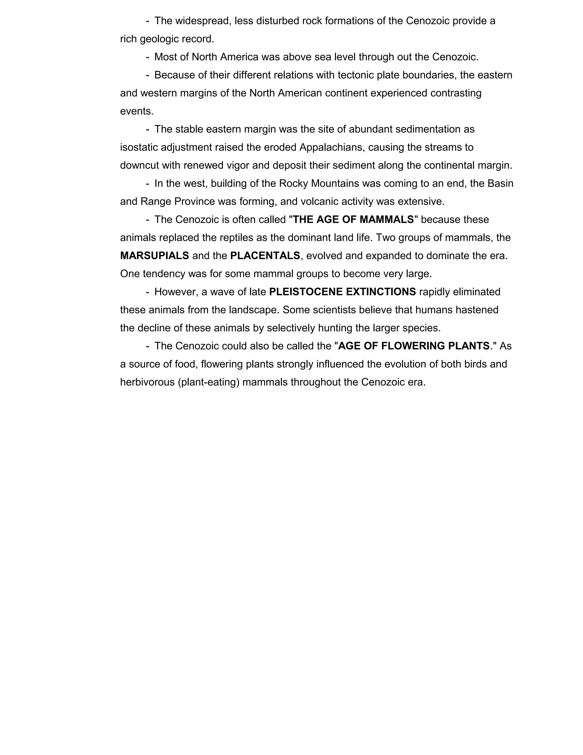 Earth's History Notes | DOC