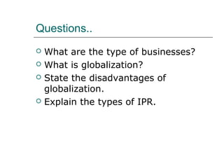 Management Ch. 1 overview of business | PPT