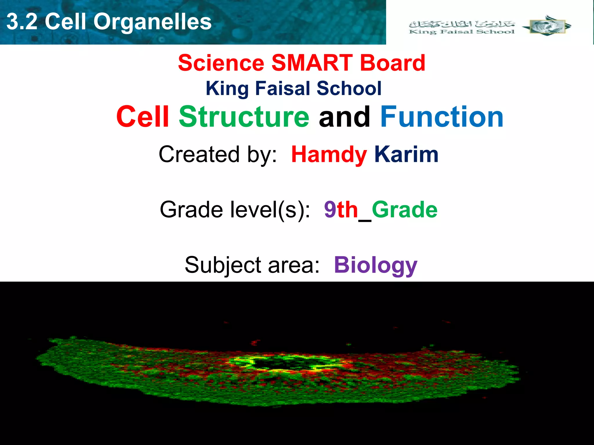 Cell Organelles Grade 9 KFS By Hamdy Karim | PPT
