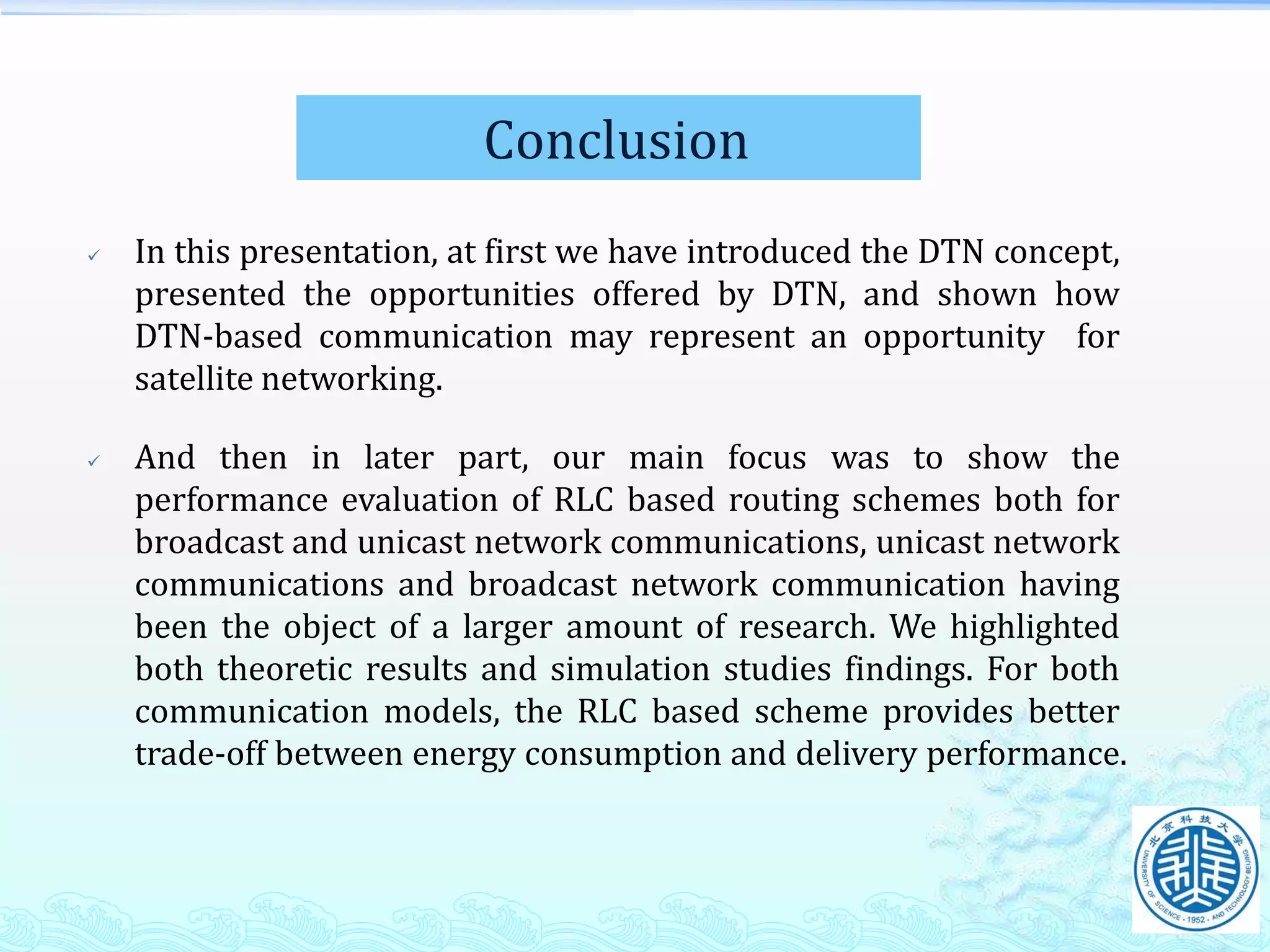 Network Coding in Disruption Tolerant Network (DTN) | PPTX