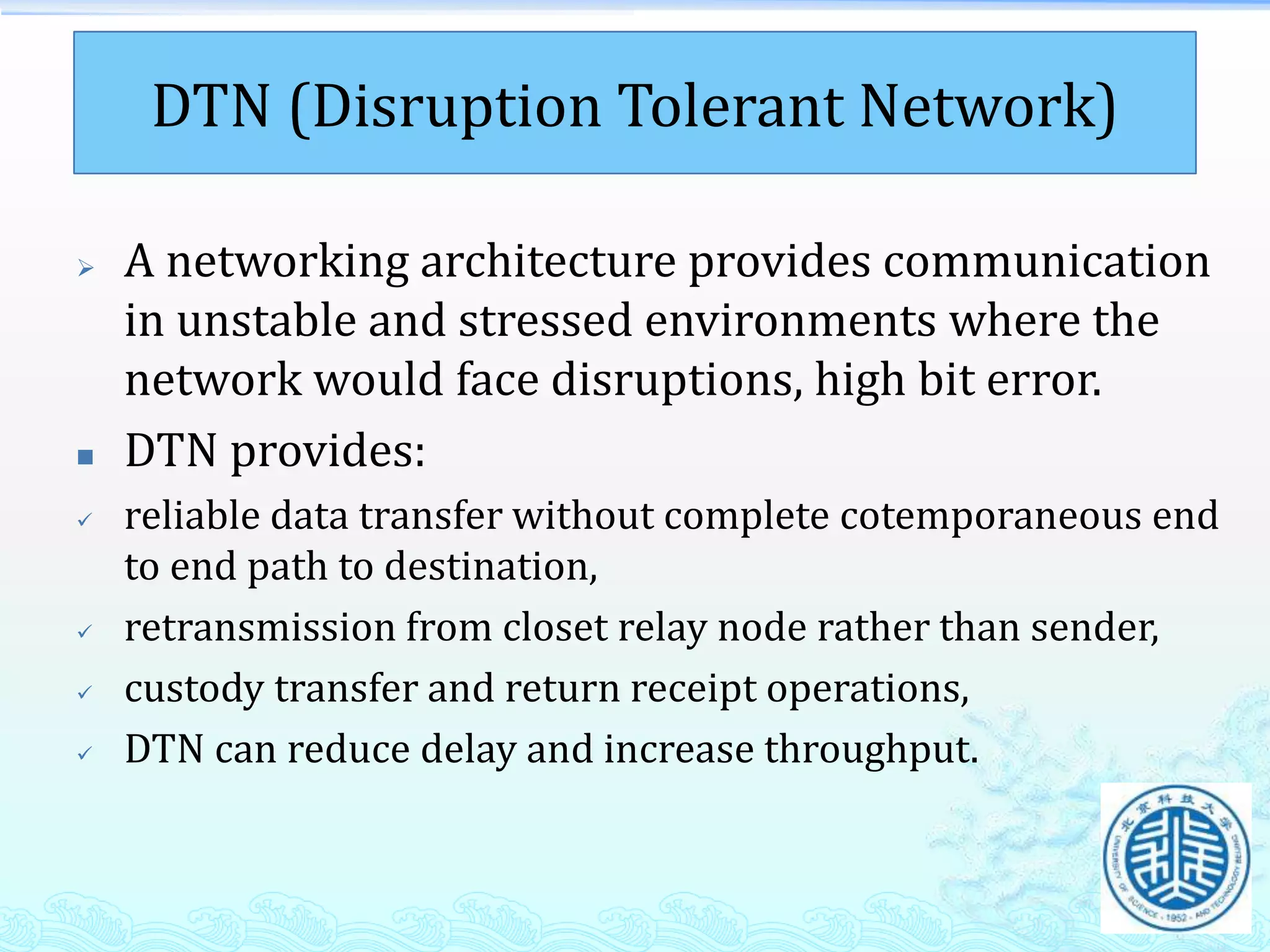 Network Coding in Disruption Tolerant Network (DTN) | PPTX