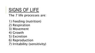 Ch.1.the characteristics of living things (biology) | PPTX