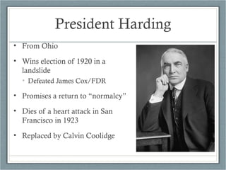 A Republican Decade (1920s) | PPT