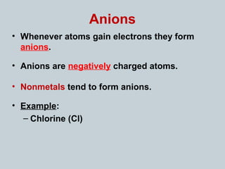 Unit 7.2 Ionic Bonding | PPT | Chemistry | Science