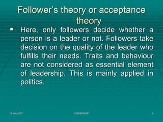 Principles of Management – Chpt 15 : Leadership | PDF