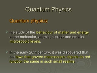Comprehensive Overview of Quantum Physics: Photons, Photoelectric ...