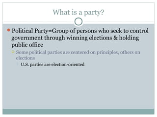 Intro to Political Parties | PPT