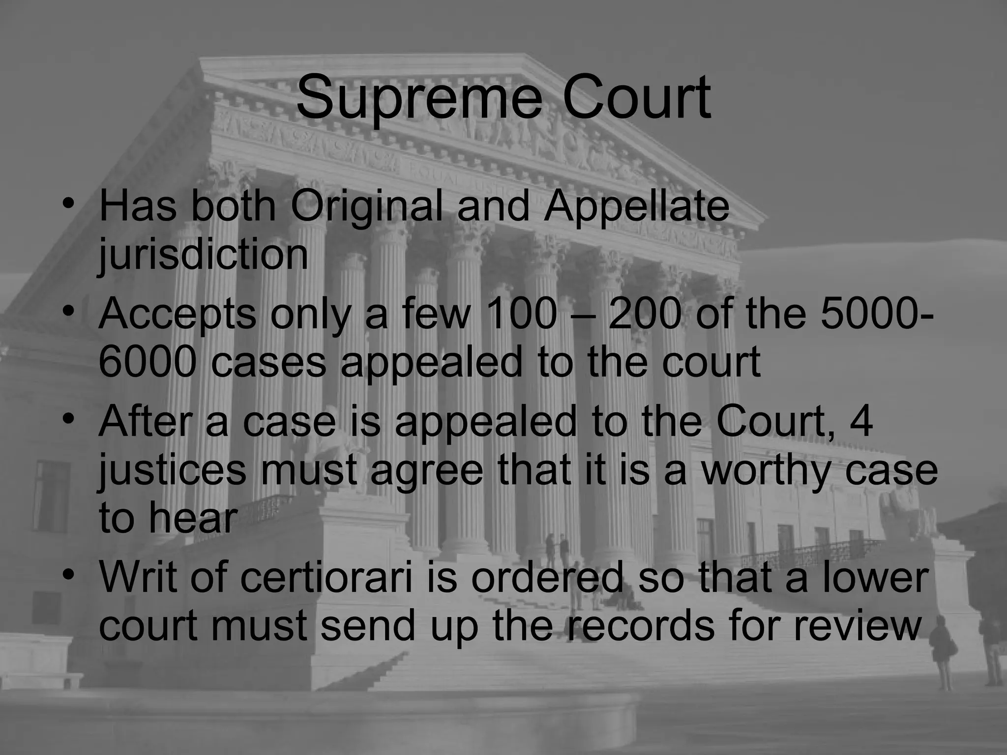 Ch. 11 the federal court system | PPT