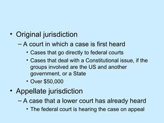 Ch. 11 the federal court system | PPT