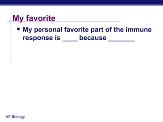 AP Biology Ch. 35 Immune System | PPTX