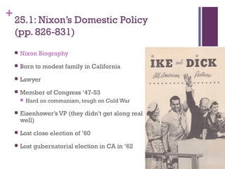 Nixon, Ford, & Carter (1969-1981) | PPT