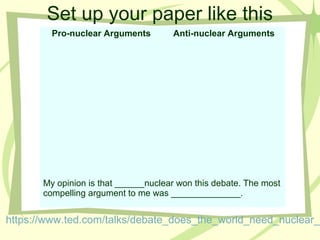 Ch. 15, part 4 Nuclear Energy Pros and Cons | PPT | Chemistry | Science