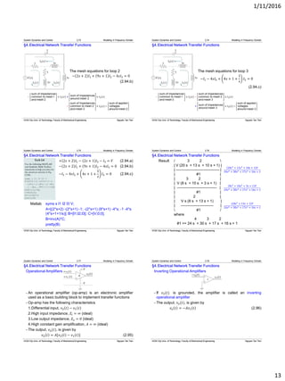 Ch.02 modeling in frequency domain | PDF