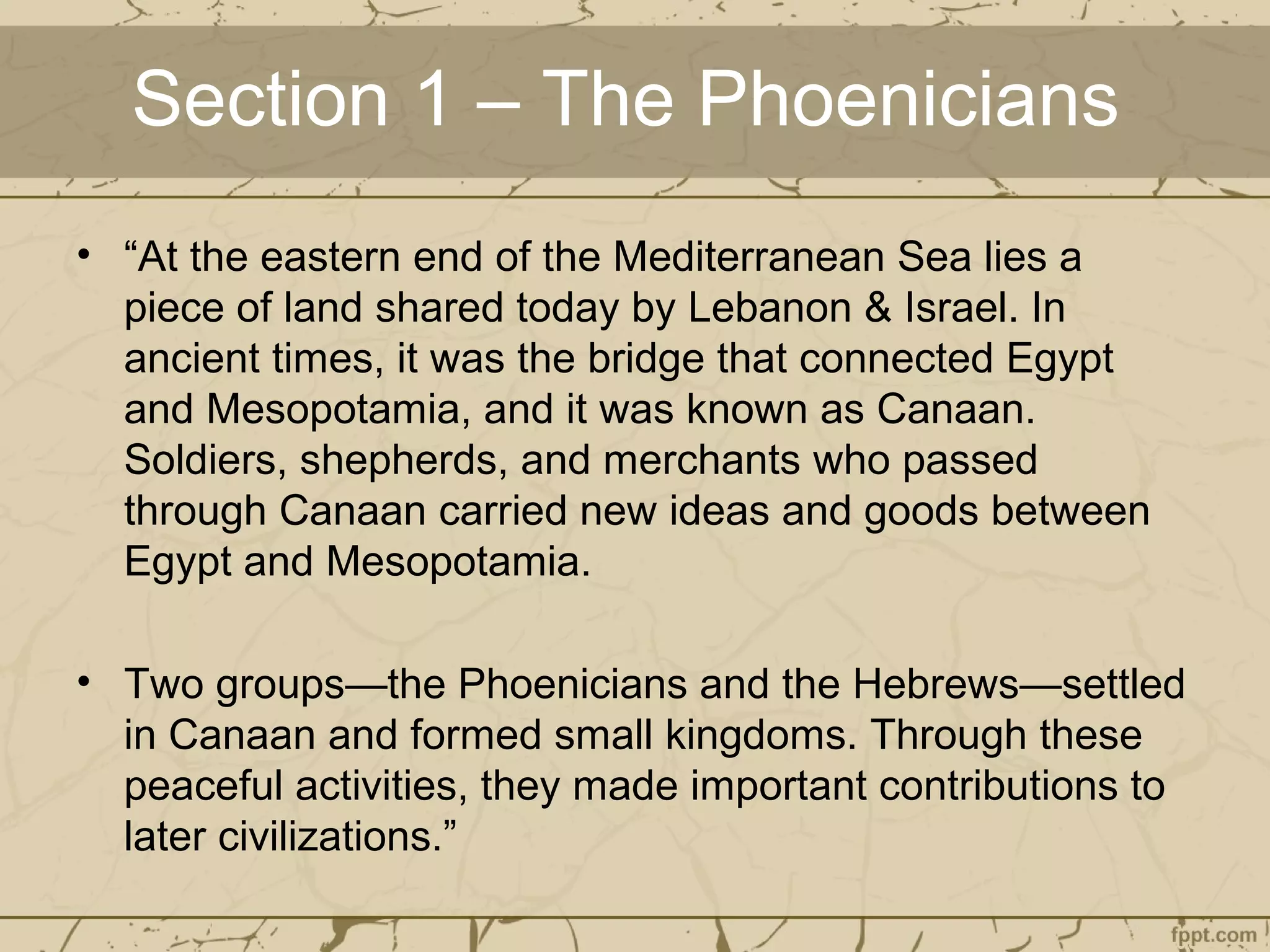 The Phoenicians & Hebrews | PPT