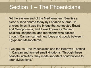 The Phoenicians & Hebrews | PPT