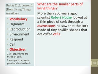Ch.1,l1, how living things are alike | PPTX | Biological Sciences | Science