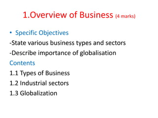 Chapter.1 overview of business | PPT