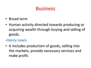 Chapter.1 overview of business | PPT