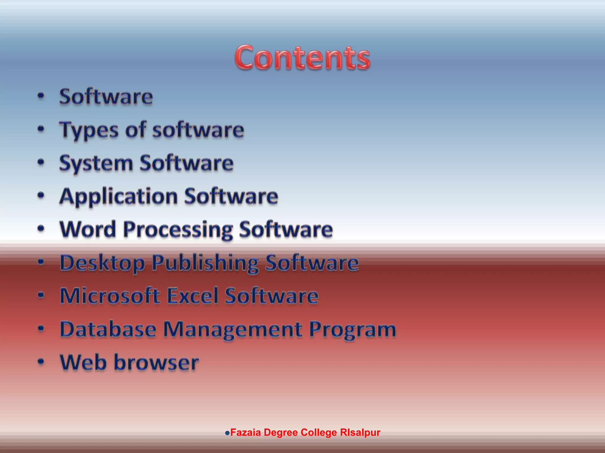 Softwares and types | PPT