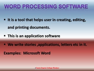 Softwares and types | PPT
