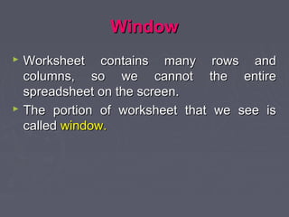 spreadsheet program | PPT