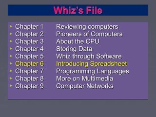 spreadsheet program | PPT