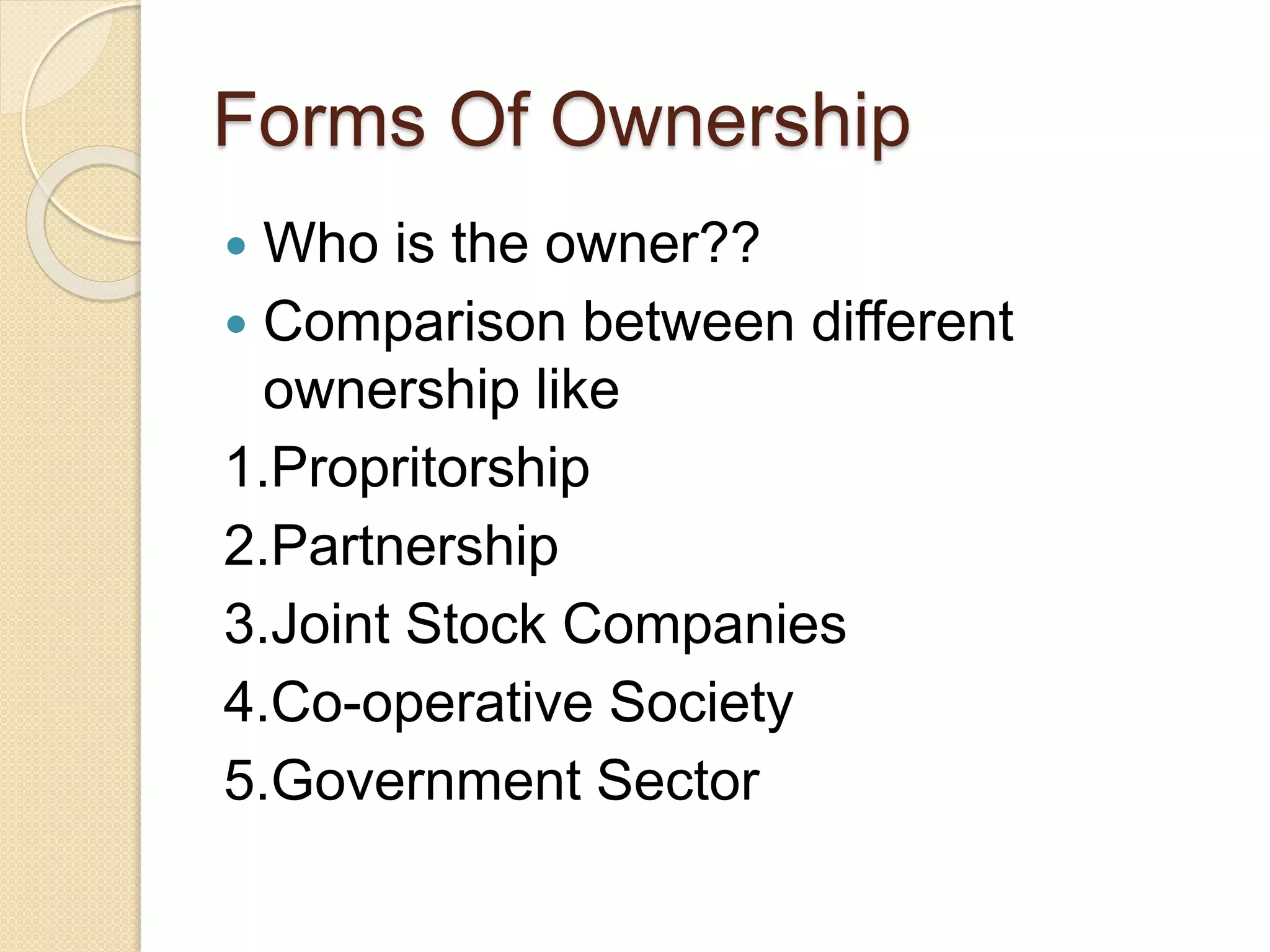 Ch.3 c.forms of owership | PPT