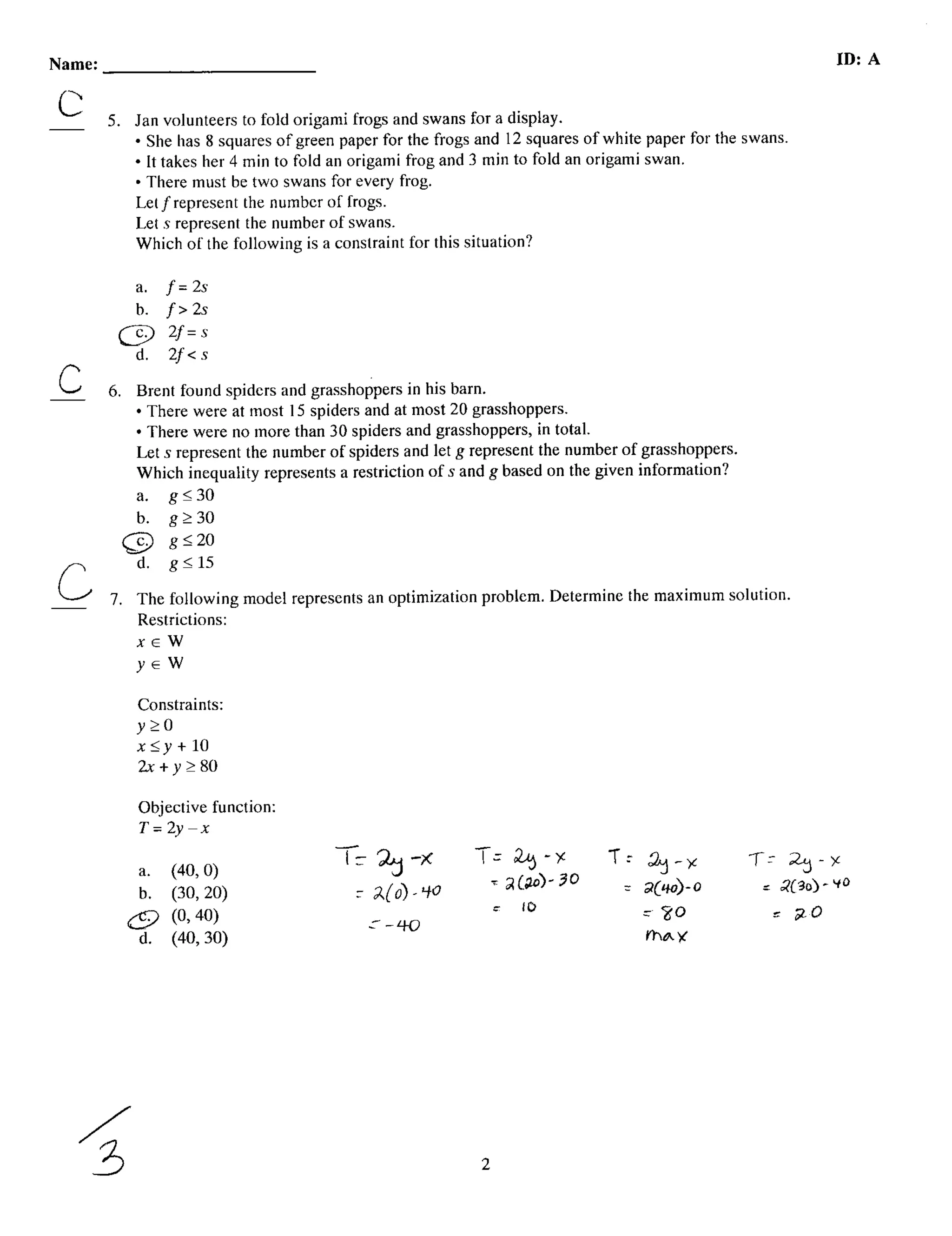 Foundations 20 Ch. 6 review assignment(2)key | PDF