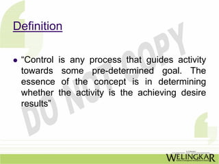 Principles of Management – Chpt 17 : Controlling | PDF