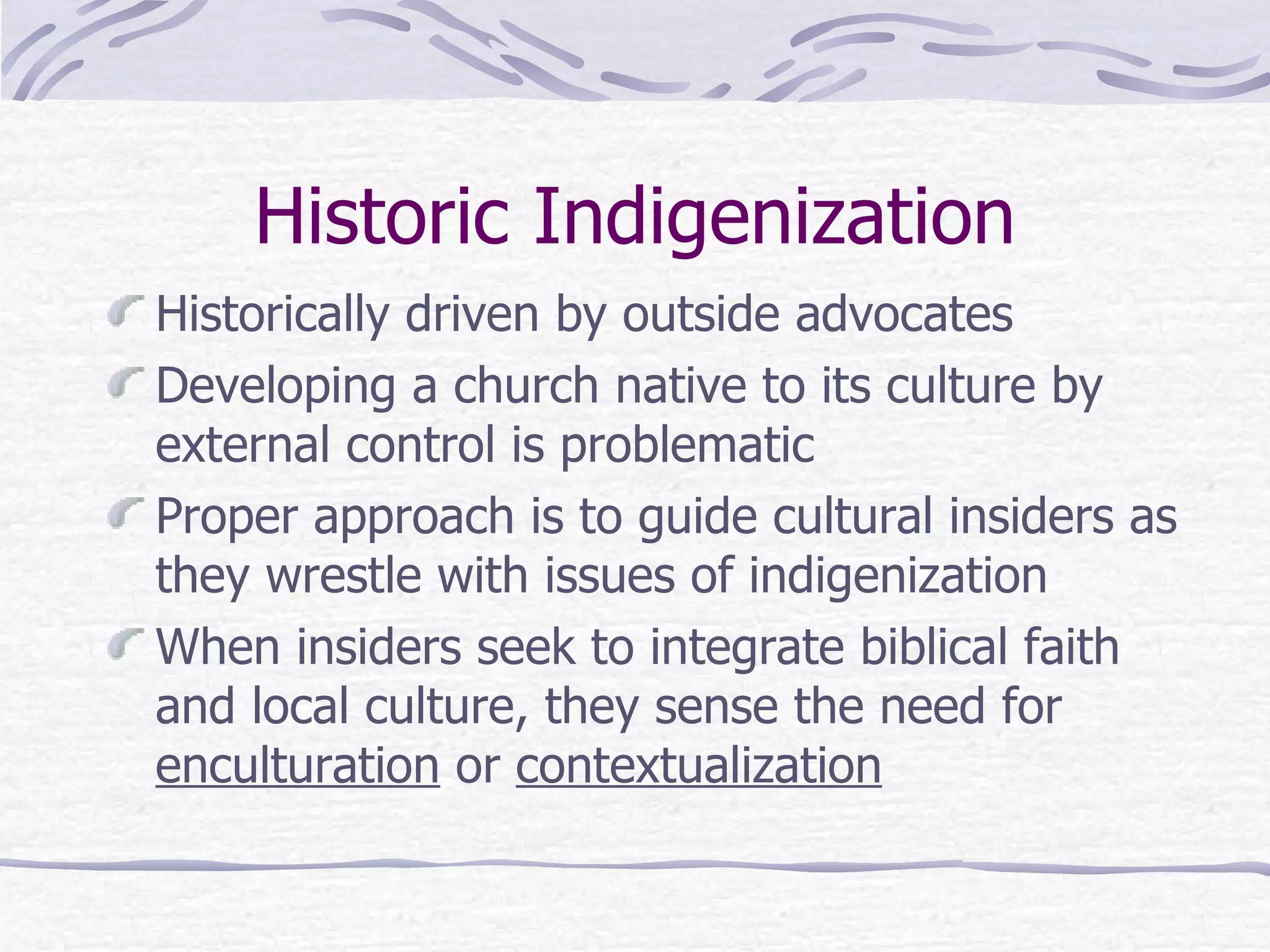 Ch.18 the indigenous church | PPT