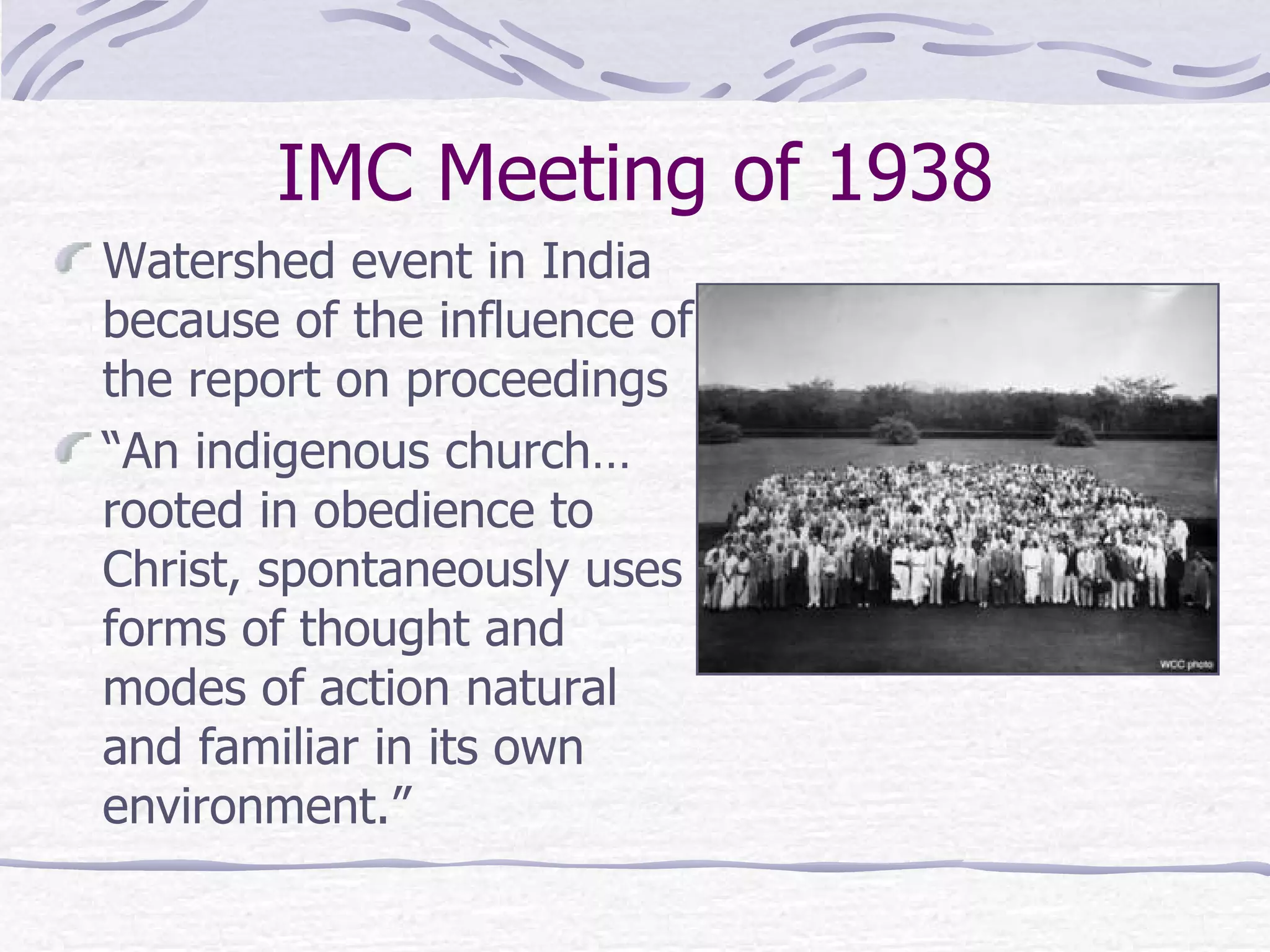 Ch.18 the indigenous church | PPT