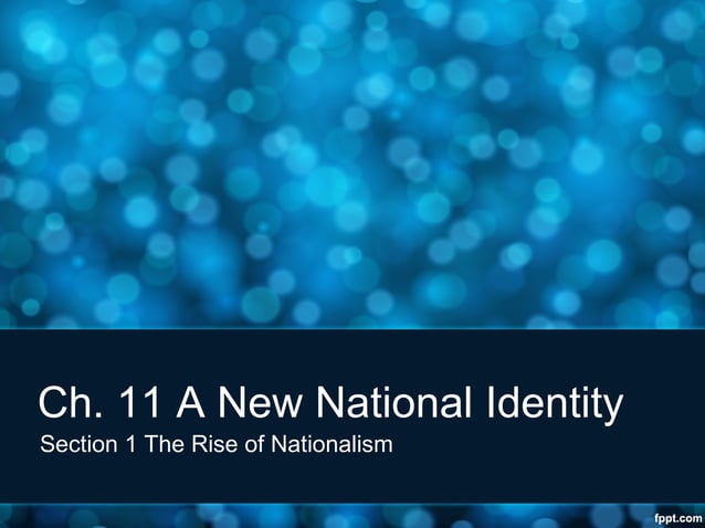 A New National Identity | PPT