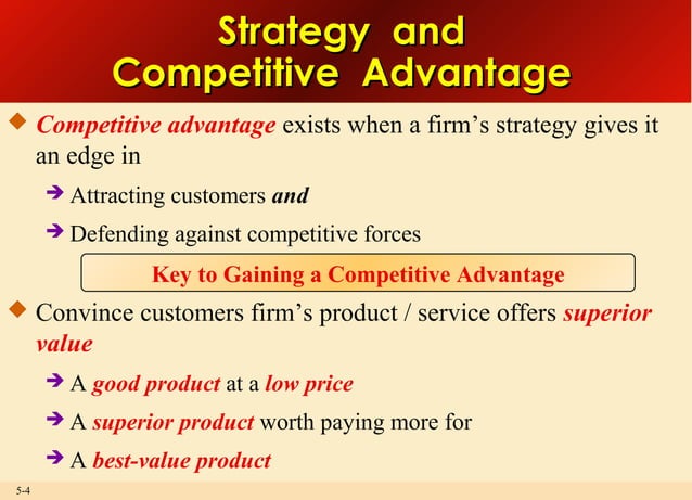 Generic competitive strategies-STRATEGIC MANAGEMENT | PPT