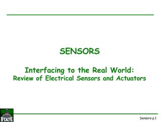 Sensor Lecture Interfacing | PPT