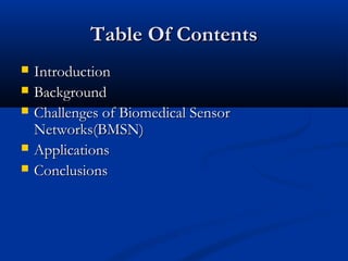 Sensor Biomedical applications | PPT