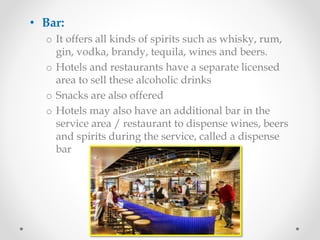Ch. 2.1. Food and Beverage Areas in a Hotel | PPTX