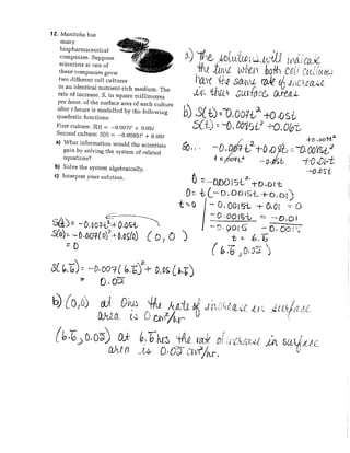 Mrs. Sack's Pre-Calc 20 Ch. 8 review assignment (textbook) answer key | PDF