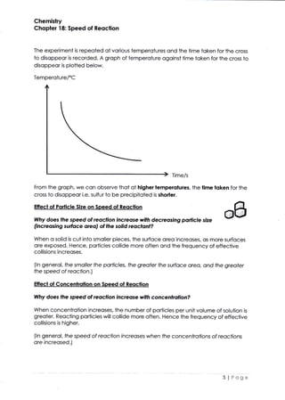 Ch. 18 Speed of Reaction | PDF